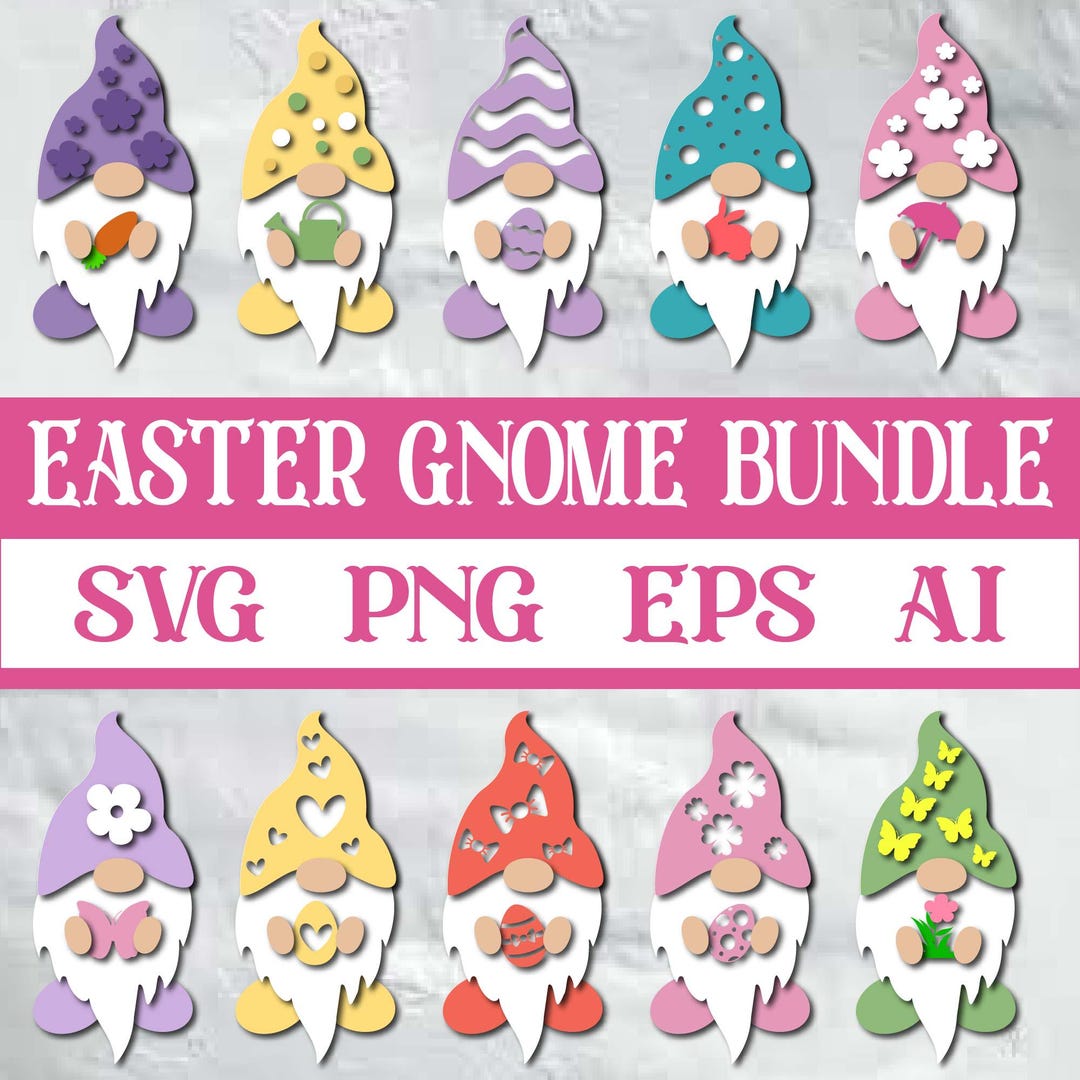 Easter Gnomes SVG Png, Spring Gnome Png, Happy Easter Day Png, Easter ...