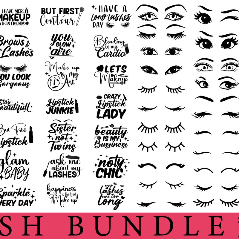 Eyelashes Svg - Etsy