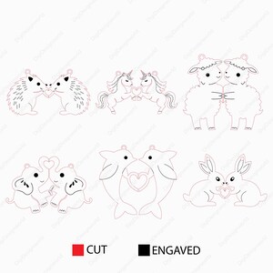 Valentine's Day Couple Keychains SVG, Valentines Day Svg, Couple ...