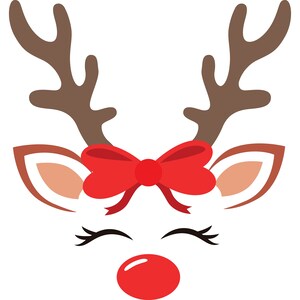 Christmas Reindeer Clipart, INSTANT Download Christmas Clip Art, Cute ...