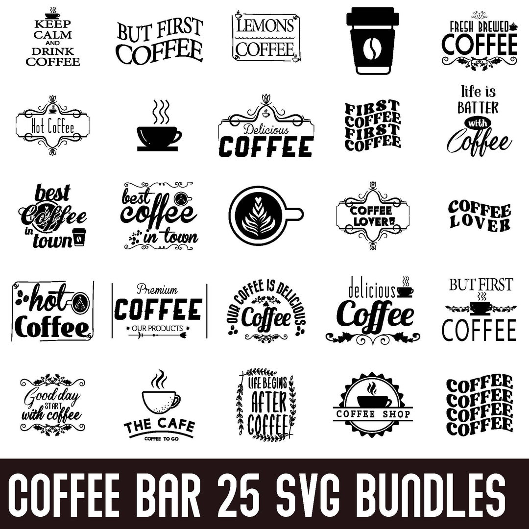 Coffee Bar SVG File: Home Cafe Decor (digital Download) - Etsy