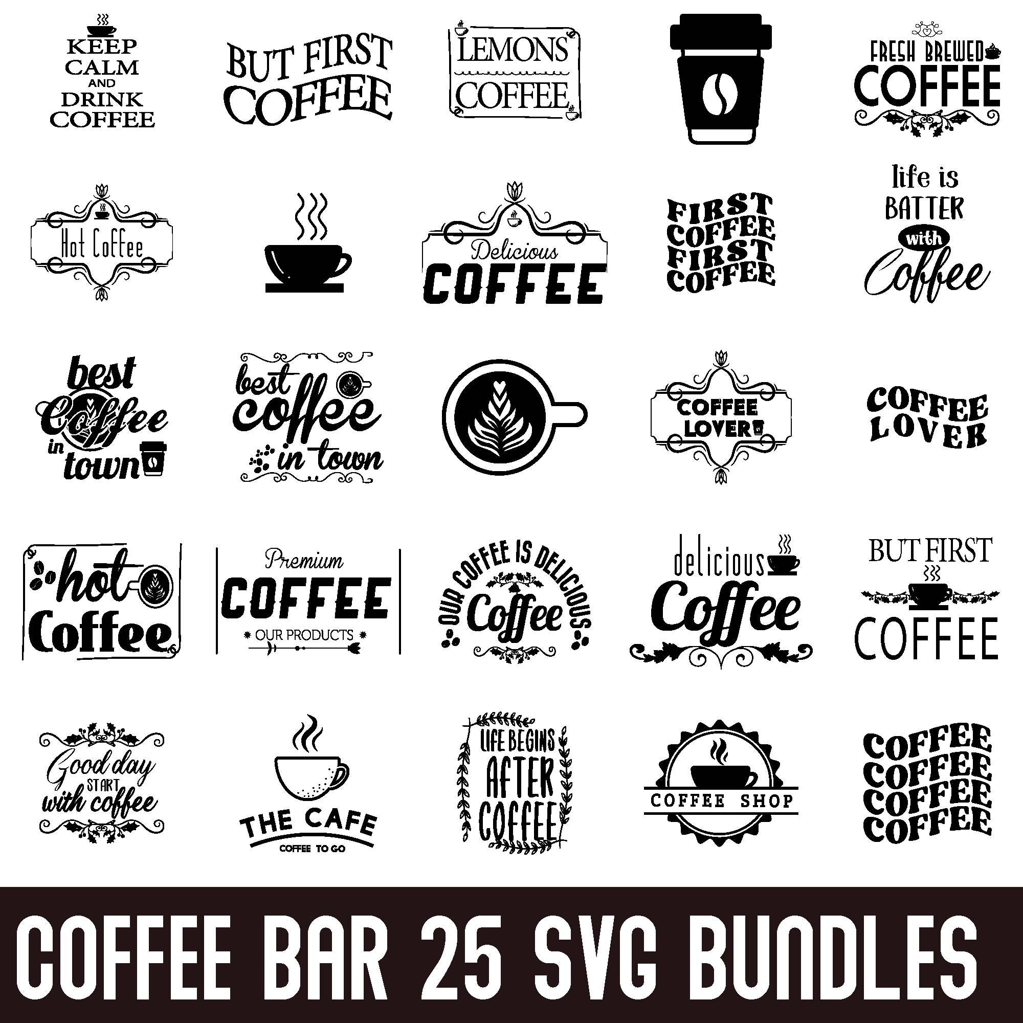 Coffee Bar SVG File: Home Cafe Decor (digital Download) - Etsy