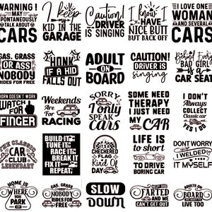 Car Quotes SVG Bundle: Car Decal Designs (digital Download) - Etsy