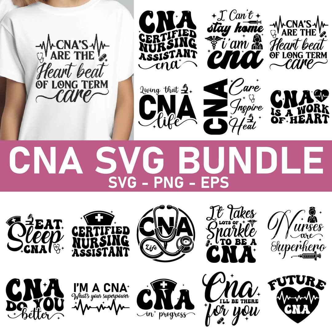 CNA SVG Bundle: Nursing & Medical Cut Files (digital Download) - Etsy