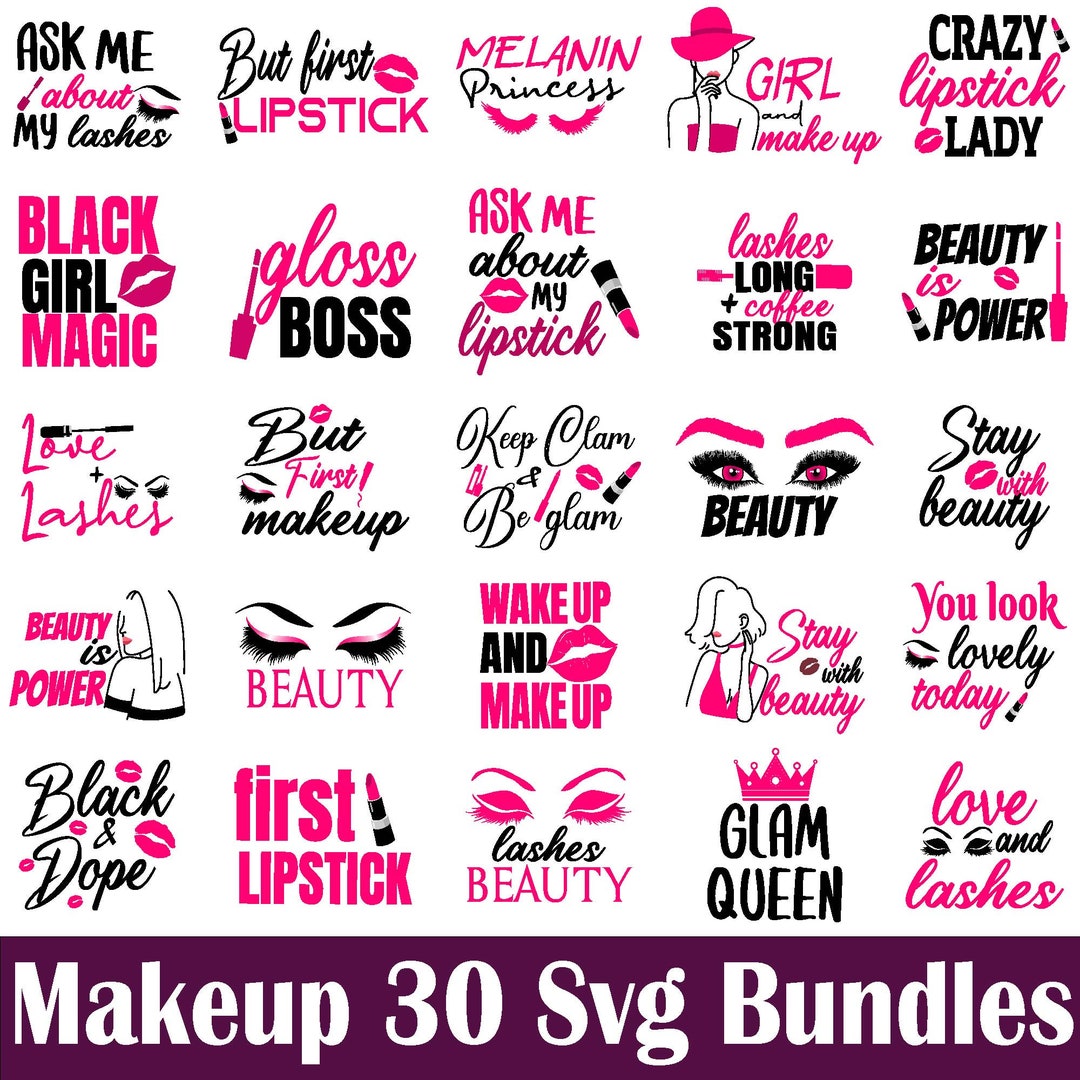 Makeup Svg Png, Makeup Svg Files, Makeup Eyelash Svg, Makeup Bundle Svg ...