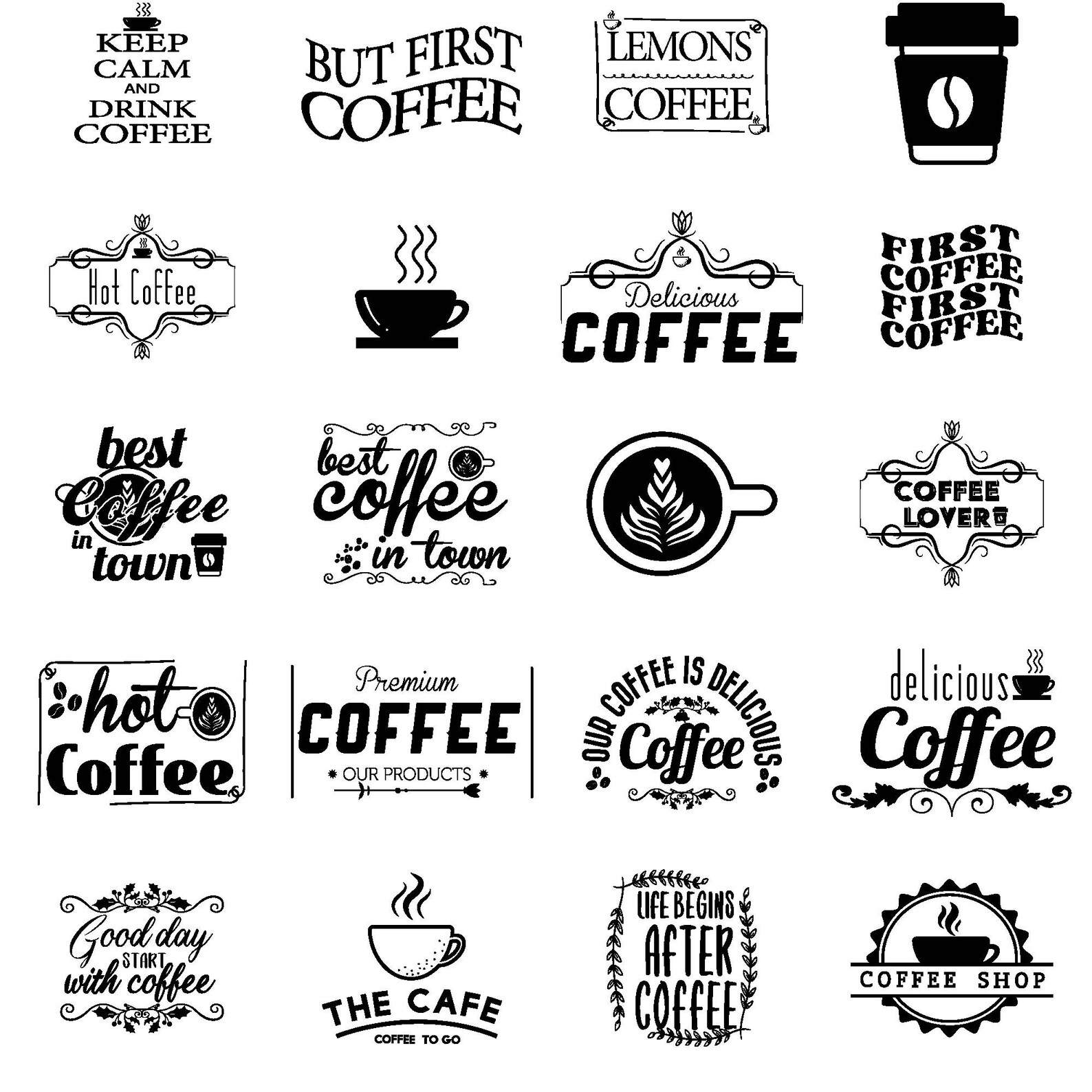 Coffee Bar SVG File: Home Cafe Decor (digital Download) - Etsy