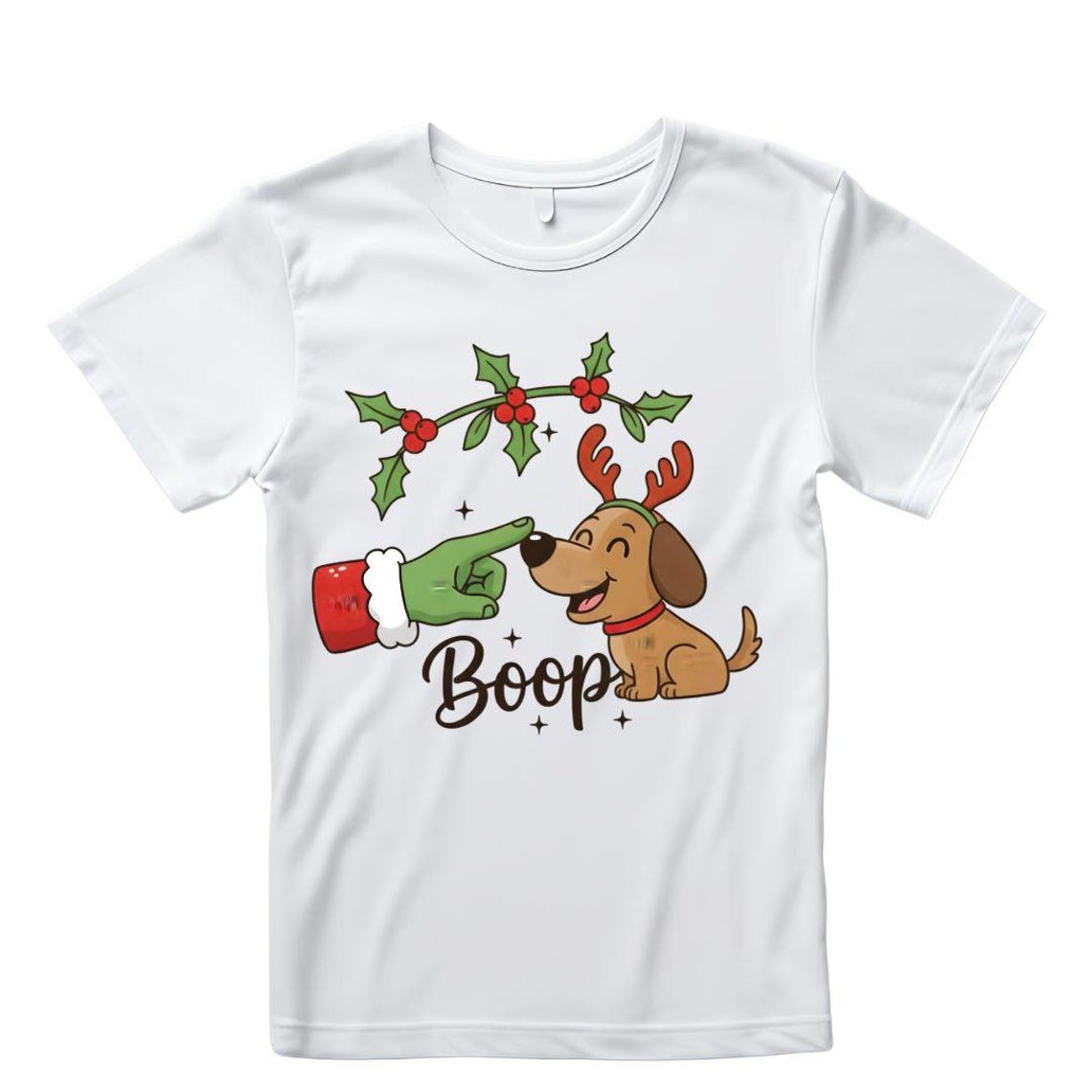 Christmas Boop Dog PNG | Reindeer Puppy | Festive Cartoon Design ...