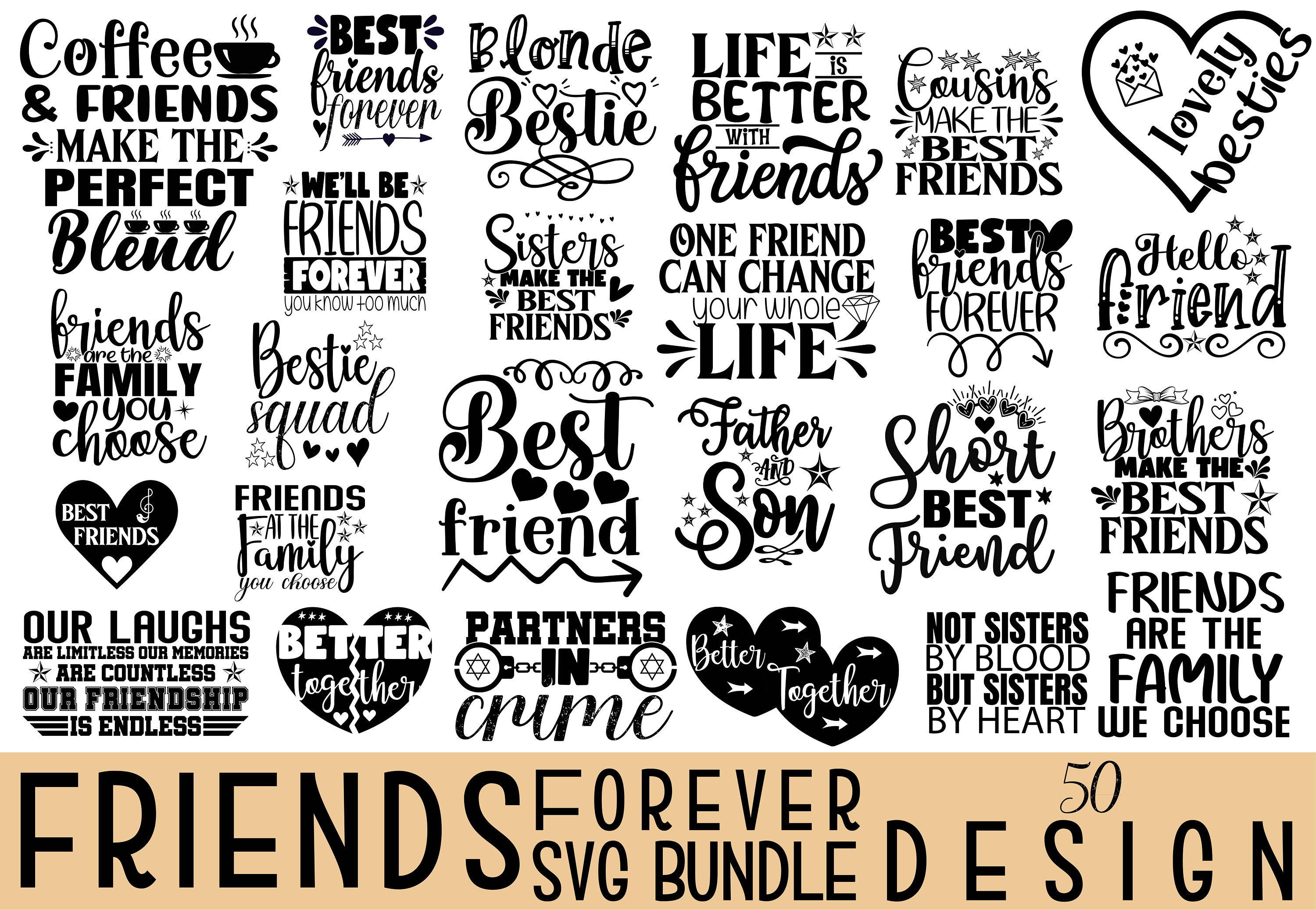 Friends SVG Bundle, Friends SVG, Friendship Svg Bundle, Friendship ...