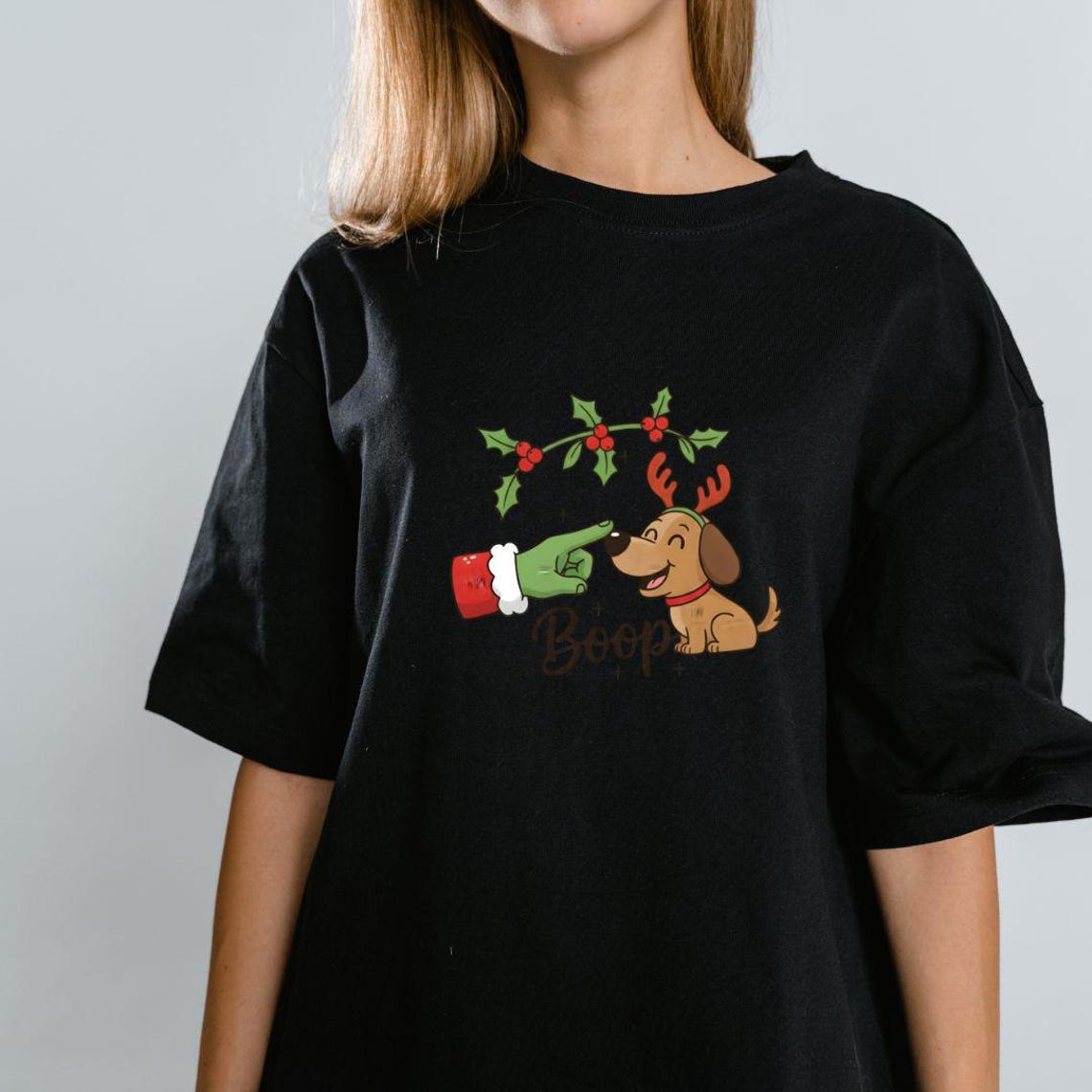 Christmas Boop Dog PNG | Reindeer Puppy | Festive Cartoon Design ...