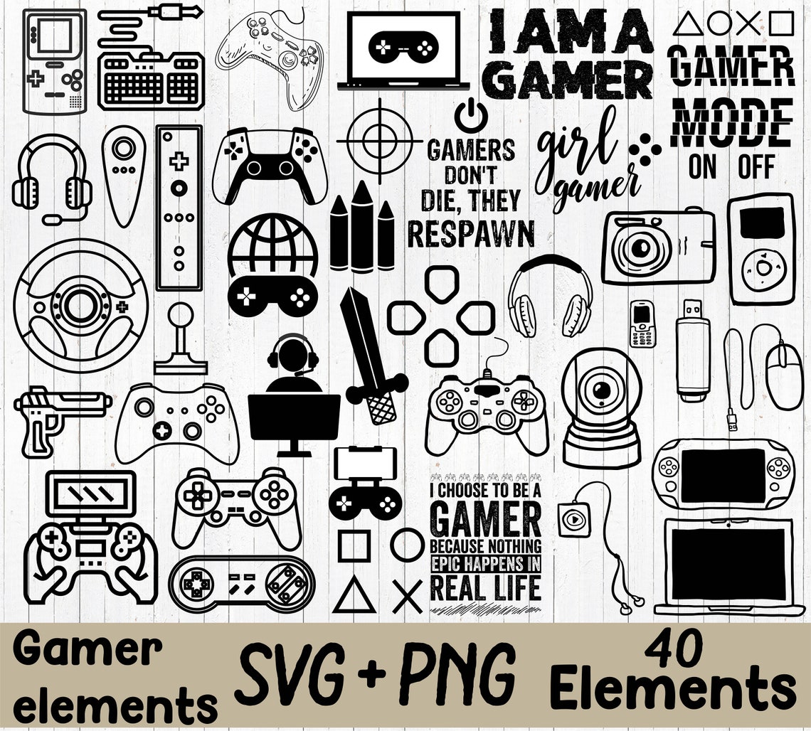 Gamer SVG Bundle Video Games Svg Boys Shirt Svg Game - Etsy