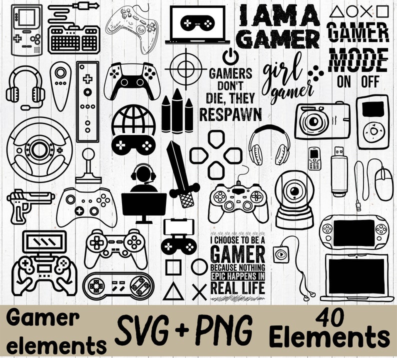 Gamer SVG Bundle, Video Games Svg, Boys Shirt Svg, Game Controller Svg ...