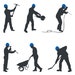 Construction Workers Svg Bundle, Professional Labour Diggers ...