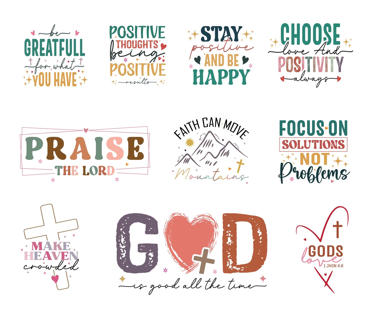 Motivational Quotes SVG Bundle: Positive Affirmations (PNG, SVG) - Etsy