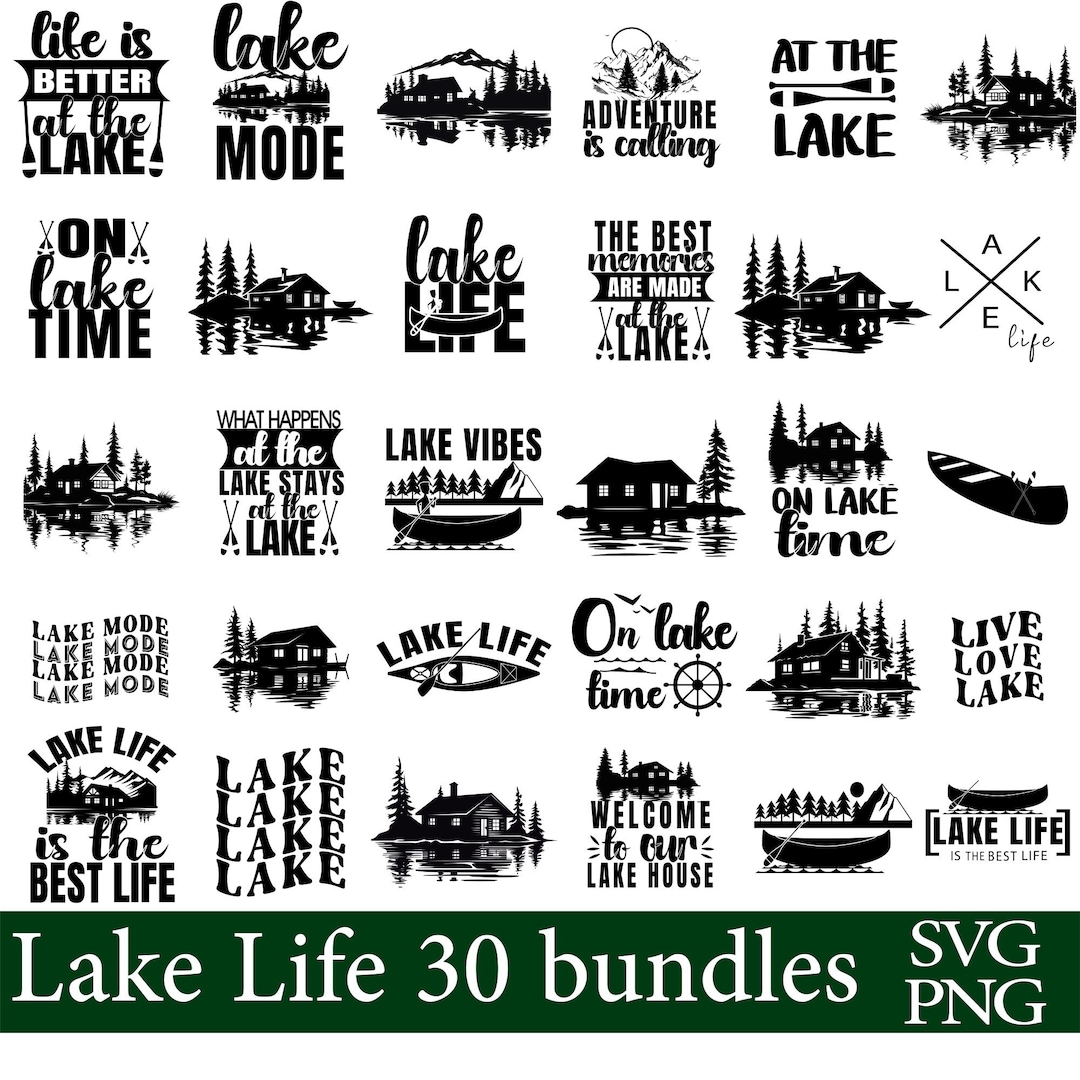 Lake Life Svg Bundle, Lake Life Svg, Svg Files for Cricut, Lake Bundle ...