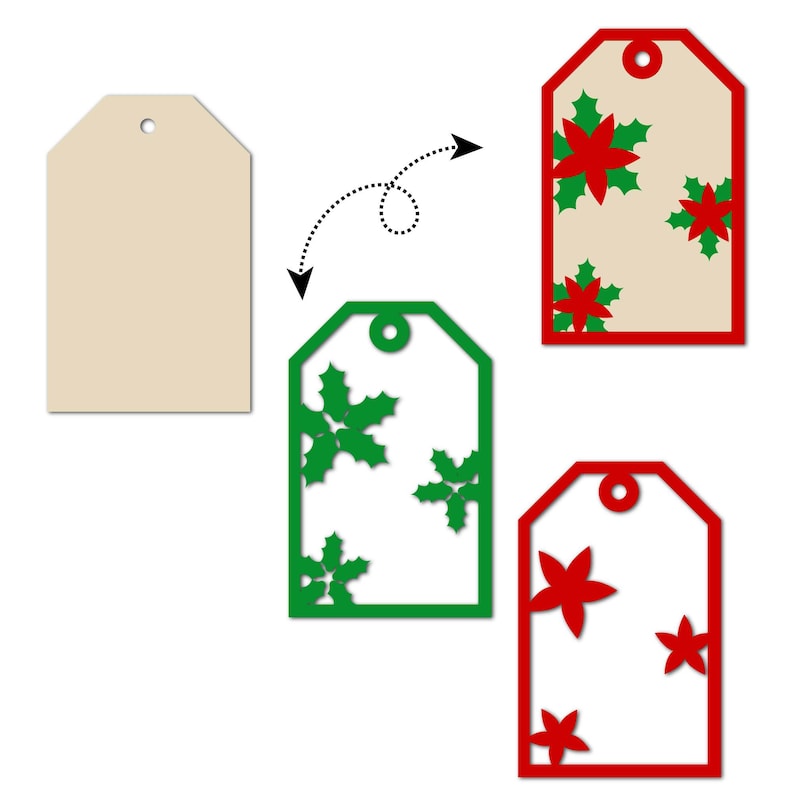 Christmas Gift Tag SVG Bundle, Laser Cut Files - Etsy