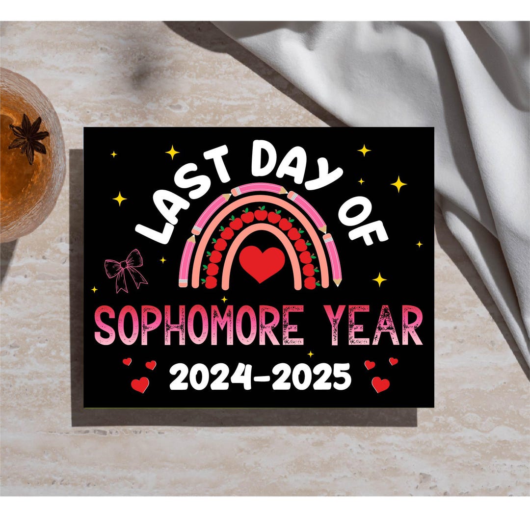 Sophomore Year End Sign 2025 SVG PNG: School's Out Design (digital ...
