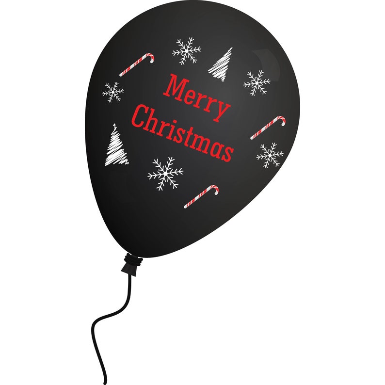 Black Christmas Clipart SVG Bundle Christmas Decor Black - Etsy