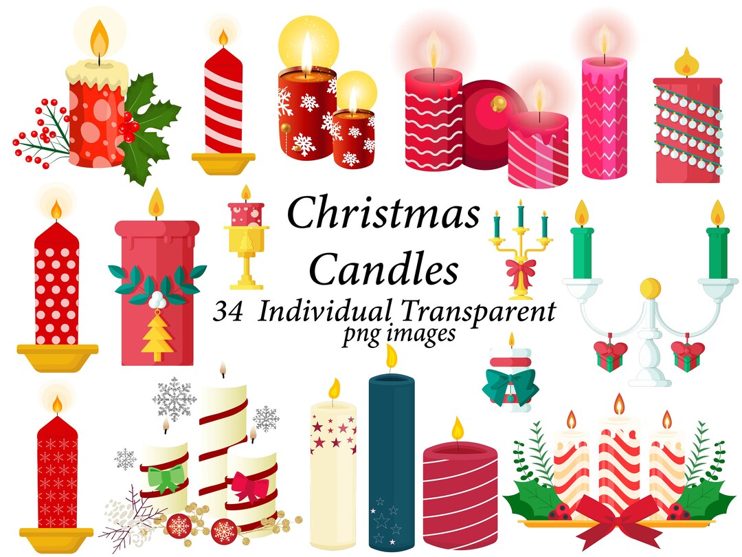 Advent Candle Clipart, Holiday Candle Clipart, Birthday Candle Clipart ...