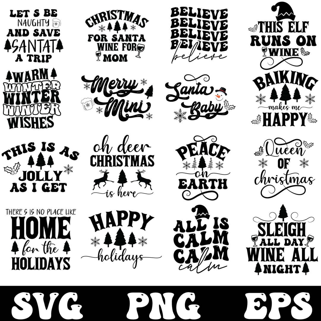 Holiday Christmas SVG, Christmas Kitchen SVG, Christmas Baking Bundle ...