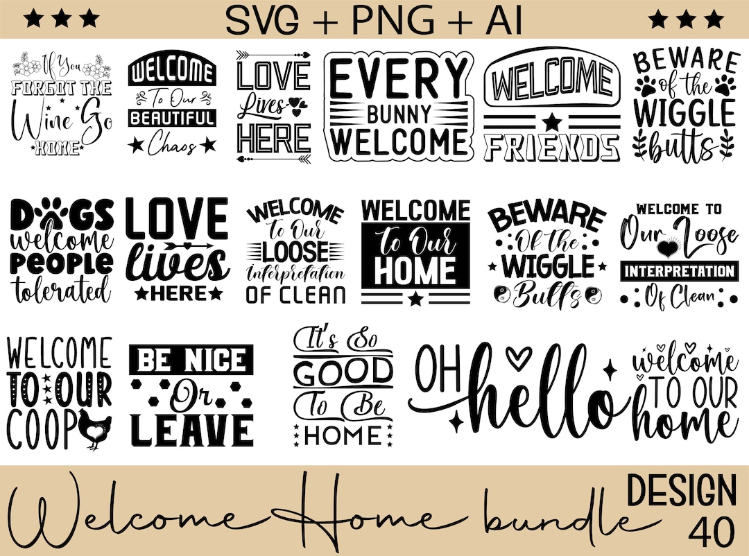 Welcome Svg Bundle | Welcome Sign Svg, Home Sweet Home Svg Bundle ...