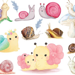 Snail SVG Bundle Insect Clip Art Garden Bugs Clipart | Etsy