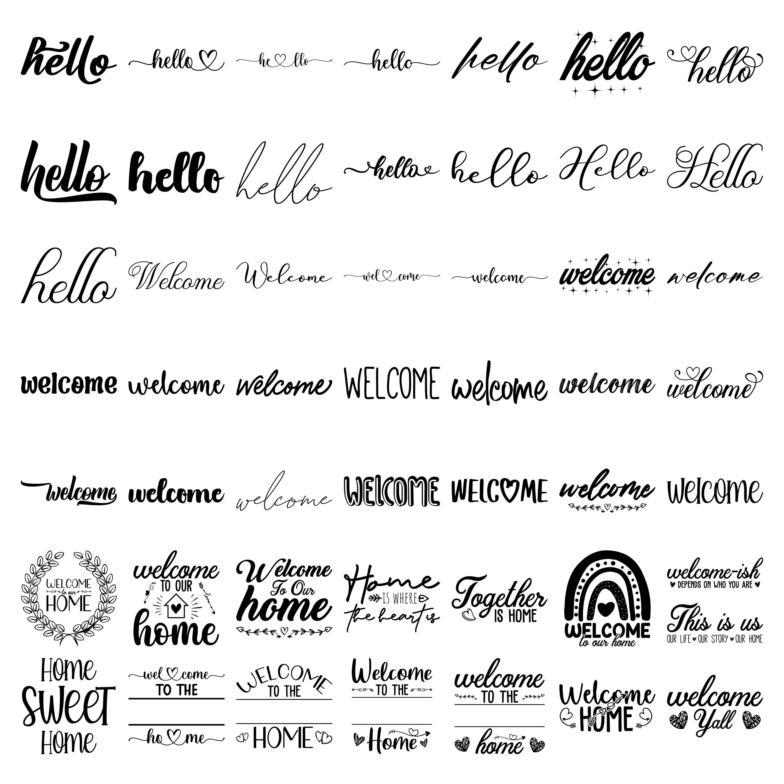 Welcome Svg Bundle Welcome Signs Bundle Hello Sign Svg - Etsy
