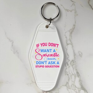 Sarcastic Motel Keychain Svg, Funny Keychain Quotes SVG, Sassy Keychain ...