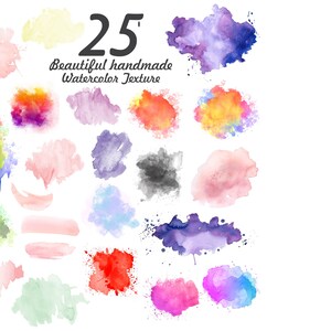 Watercolor Splashes Clipart | Paint Stroke Splatter PNG | Abstract ...