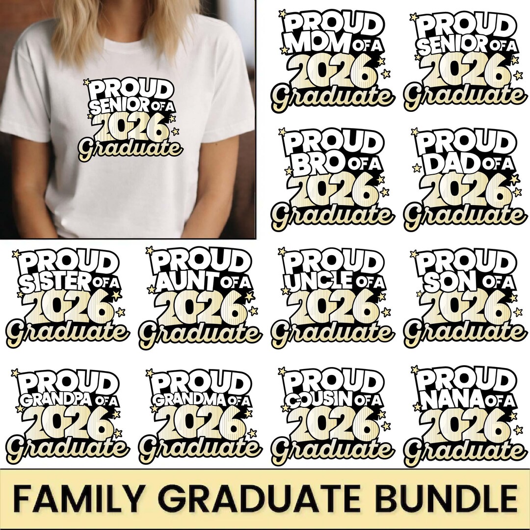 Proud Family Graduate 2026 SVG Bundle, Graduation Shirt Design (digital ...