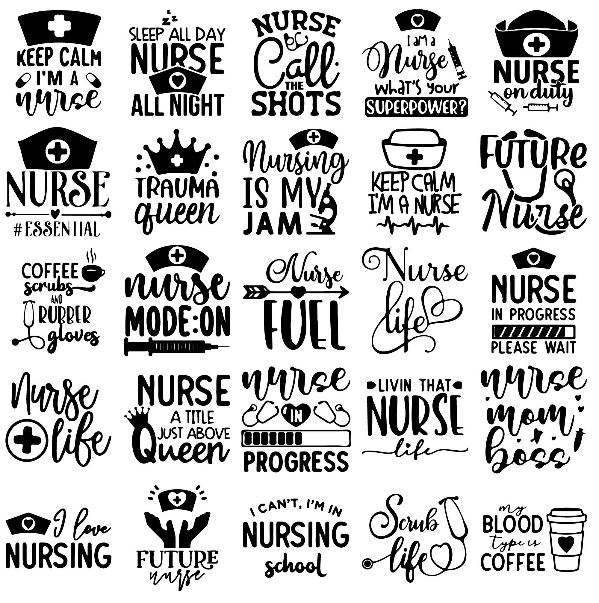 Nurse SVG Bundle Nurse Quotes SVG Doctor Svg Nurse - Etsy