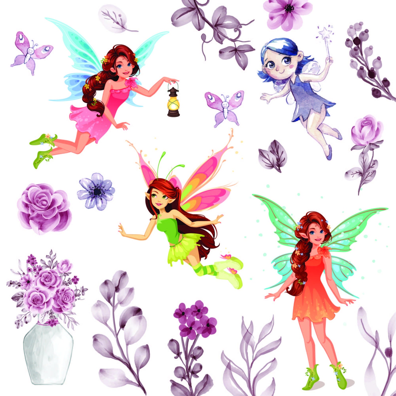 Princess Clipart Little Princess Clipart Vector Fairy Tale - Etsy