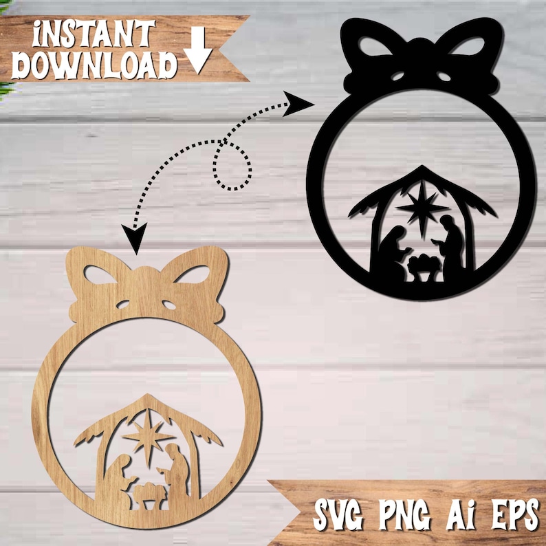 Personalized Name Ornament SVG Bundle | Custom Christmas Bauble ...
