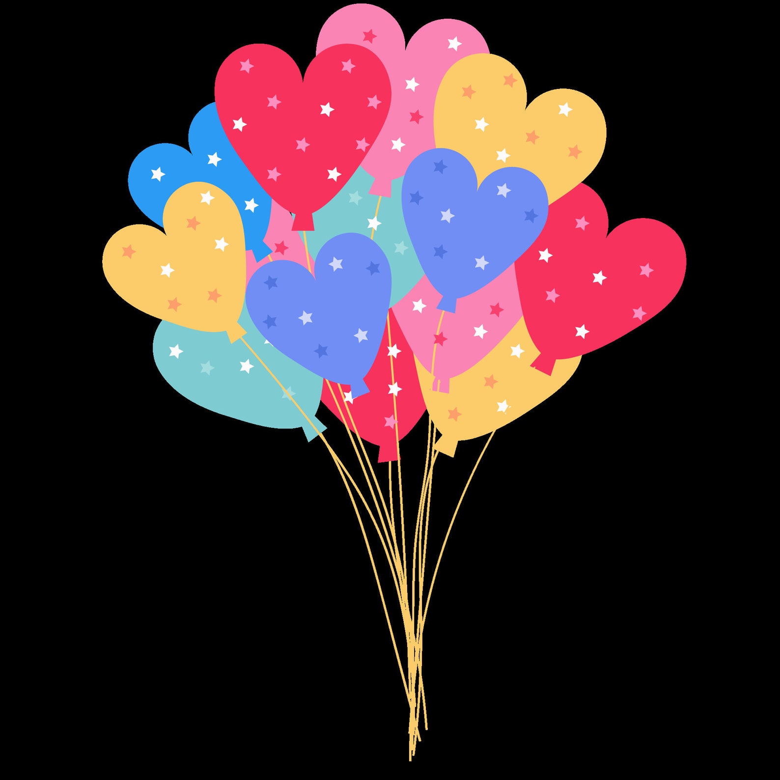 Balloon Clipart Valentines and Christmas Day Clipart Bundle | Etsy