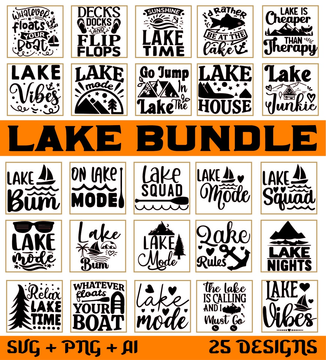 Lake Life Svg, Lake Life Png, Lake Svg Bundle, Svg Files for Cricut ...