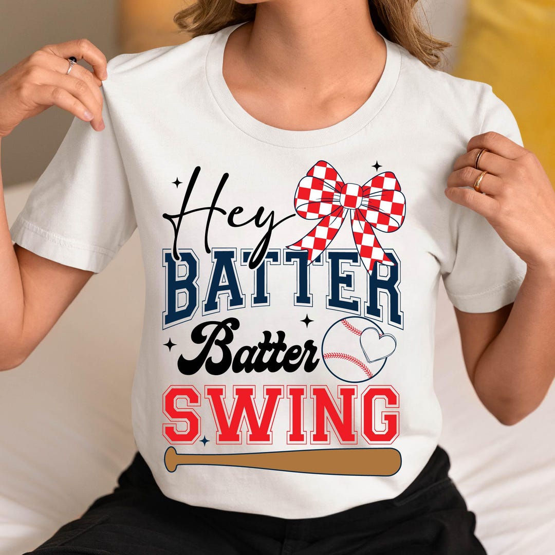 Hey Batter Batter SVG PNG: Retro Baseball Designs (digital Files) - Etsy