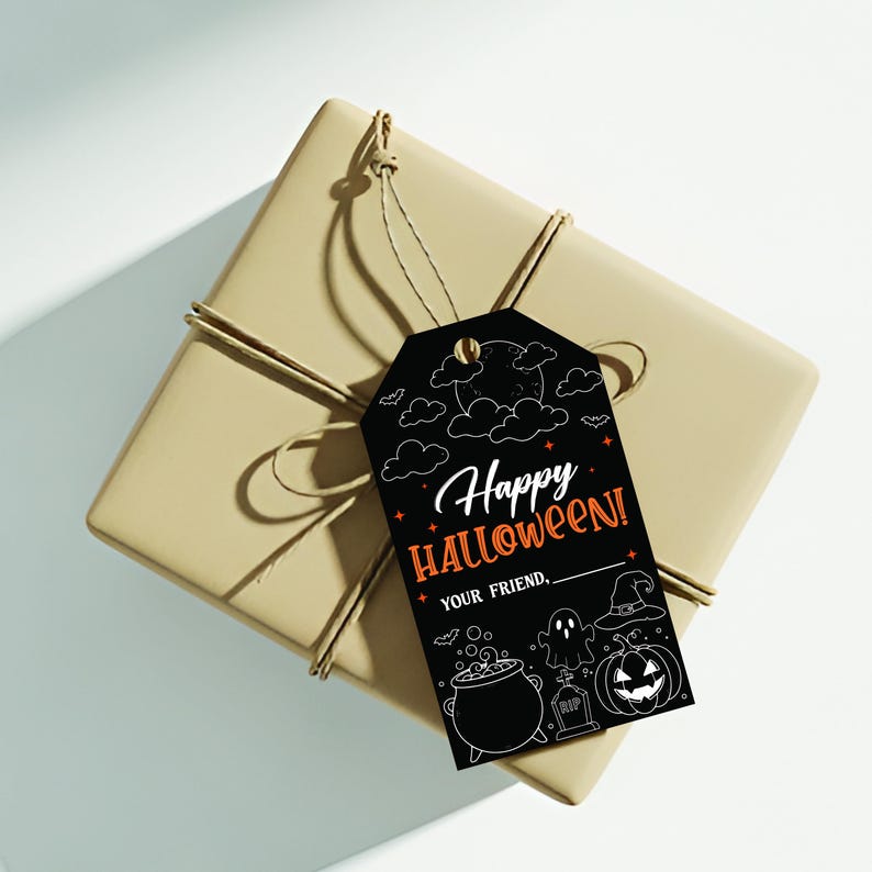 Halloween Gift Tags, Printable PNG SVG (digital Download) - Etsy