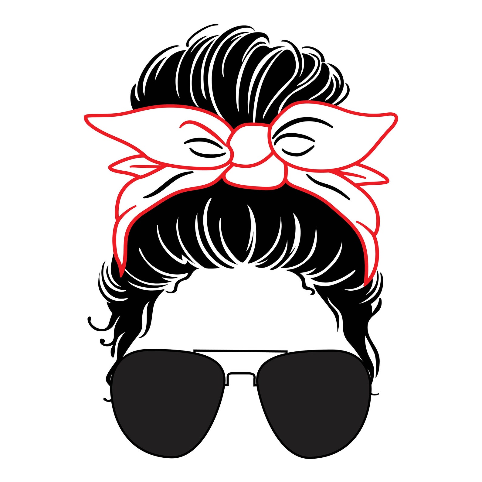 Messy Bun Svg Bundle Mom Life Bundle Messy Bun With Glasses Etsy