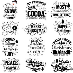 Winter SVG Bundle, Christmas Svg, Christmas Quote Svg, Winter Quotes ...