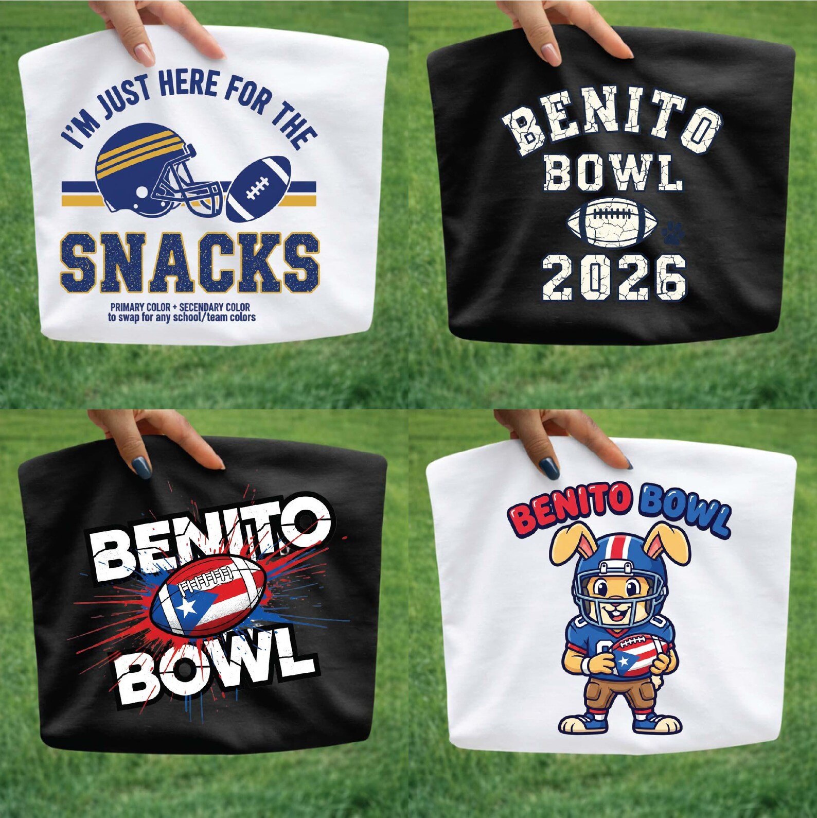 Benito Bowl PNG Bundle, Puerto Rico Football Designs, Game Day ...
