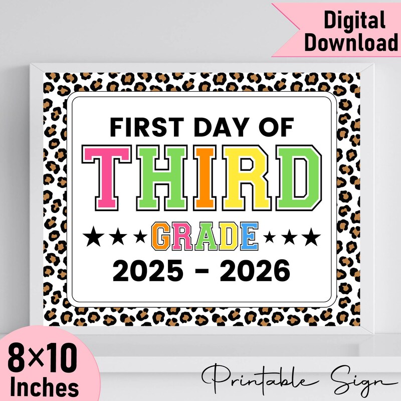 3rd Grade Sign - Etsy