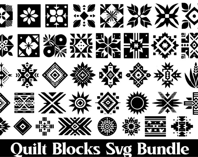 16 Quilt Blocks SVG Bundle | Printable JPG Files - Etsy Australia