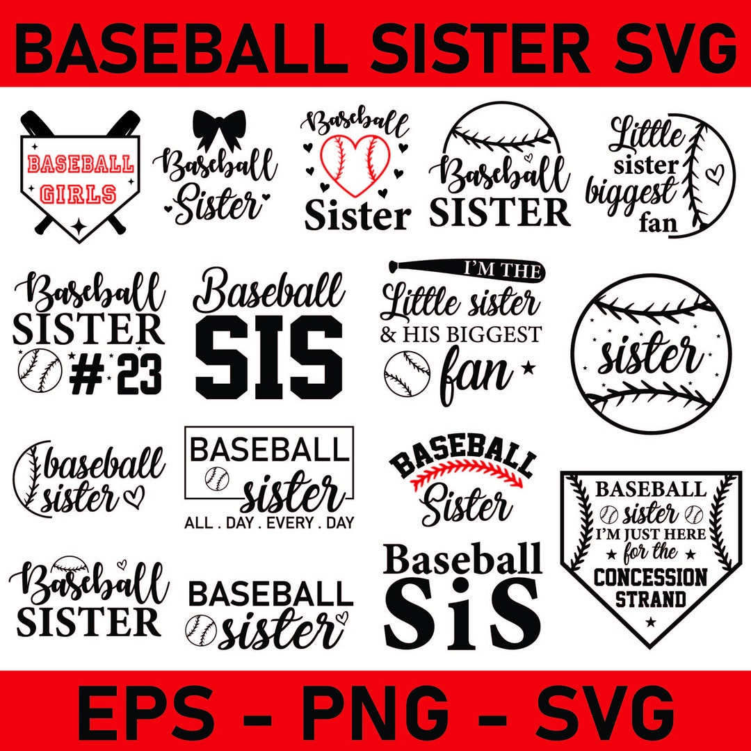 Baseball Sister SVG Collection: Sister Shirt Designs (digital Download ...