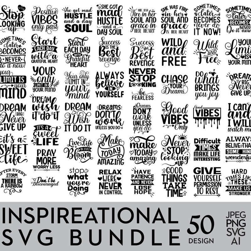 Inspirational Svg - Etsy