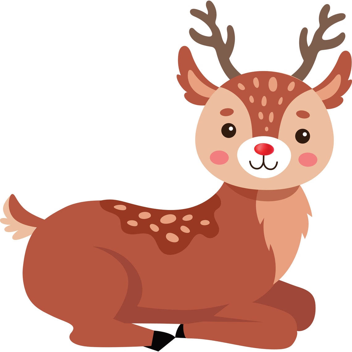 Christmas Reindeer Clipart INSTANT Download Christmas Clip - Etsy