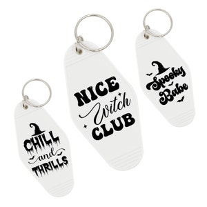 Halloween Keychain Svg, Halloween Motel Keychain SVG Bundle, Vintage ...