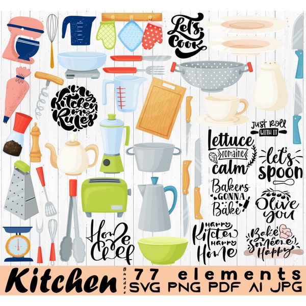 Kitchen Clipart - Etsy