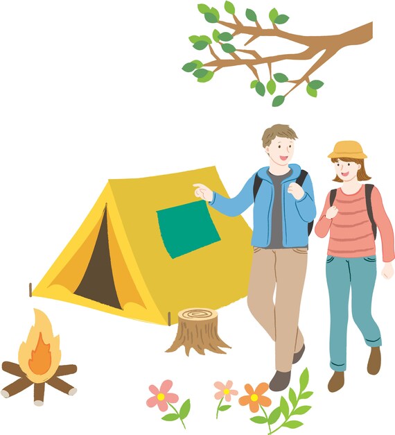 Camping clipart Spring Tour Camping Digital Download Camp | Etsy