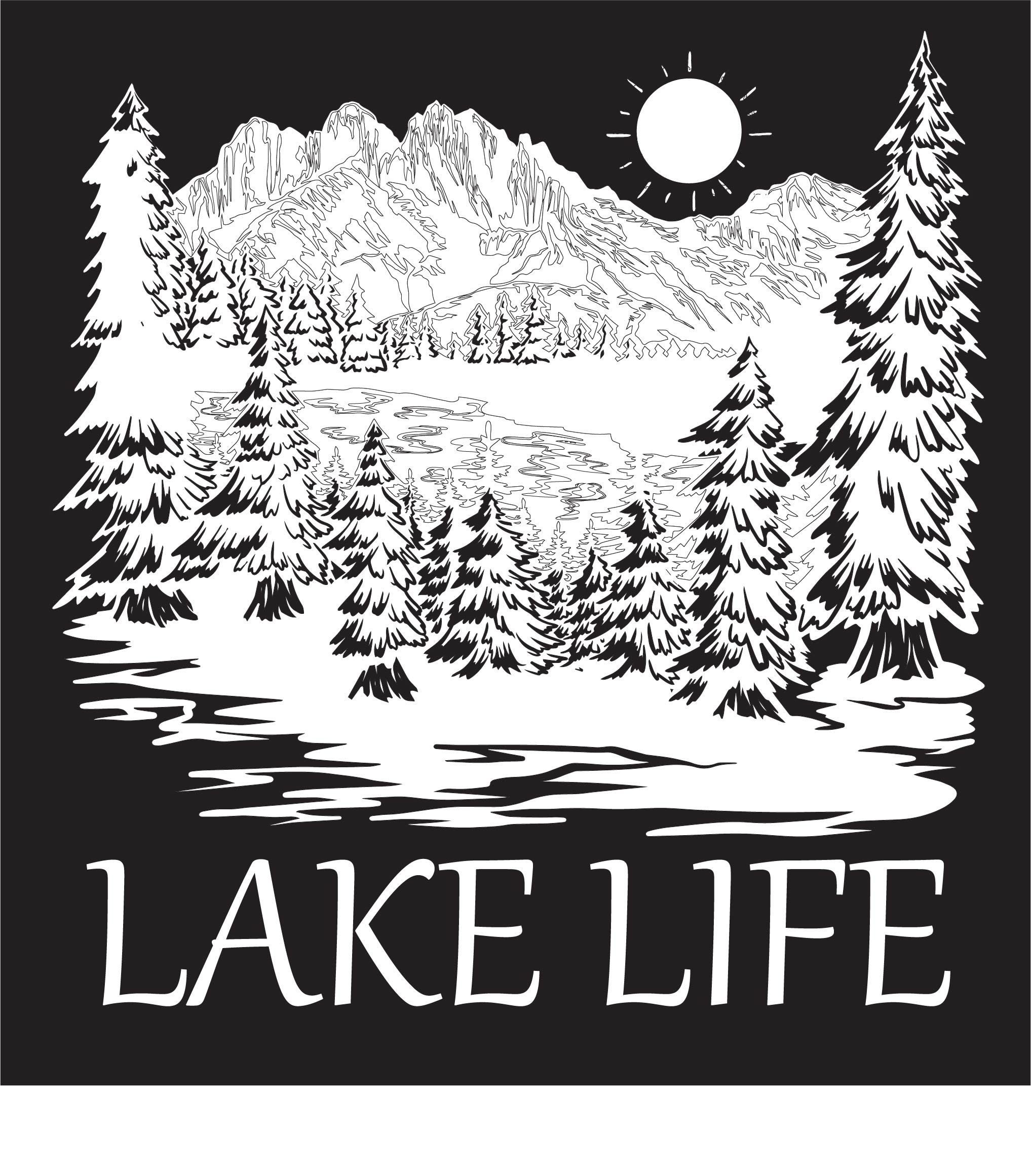 Mountain With Lake Scene SVG Mountain Scenery SVG Cut Files - Etsy Canada