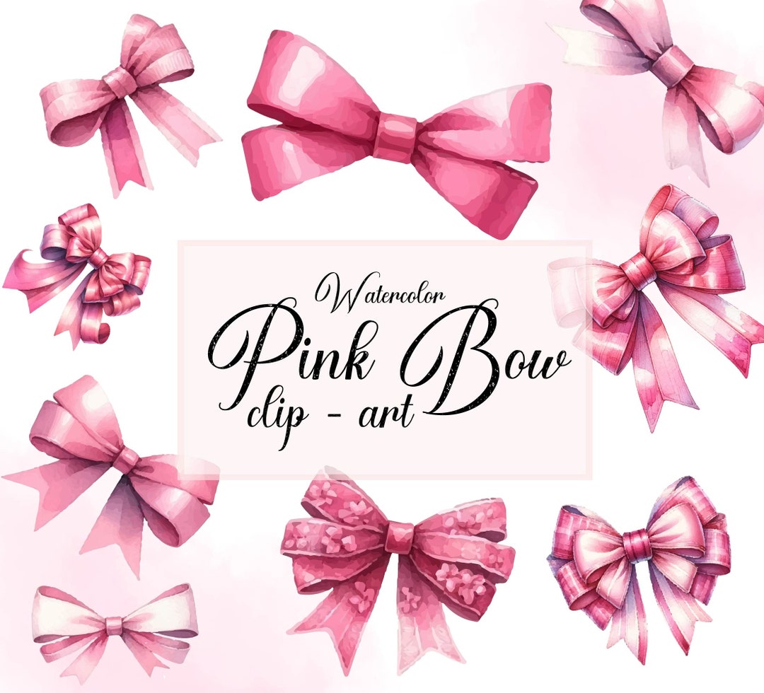 Watercolor Pink Ribbon Svg, Coquette Pink Bow, Pink Coquette Bow Png ...