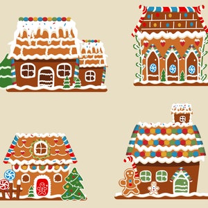 Gingerbread House Clipart: Christmas Winter SVG, AI, EPS (digital ...